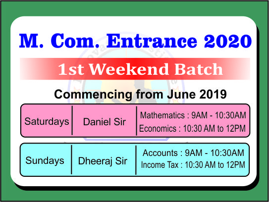 Innovative UG B.Com & M.Com Entrance Coaching